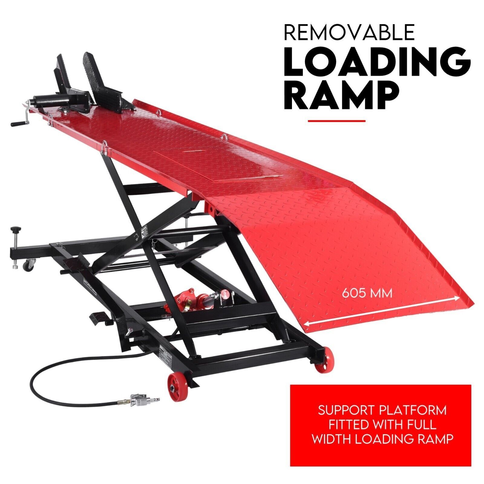 Motorcycle Lift 500kg Table Hydraulic Air Bike Jack Mechanic Stand ...