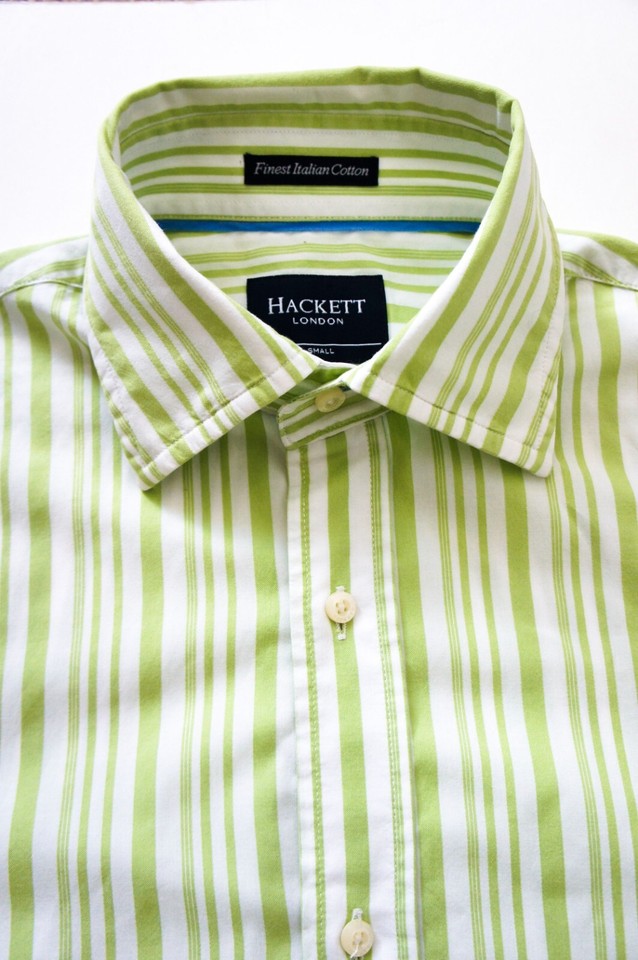 Hackett smart casual shirt, S, lime green / white stripe, Finest ...