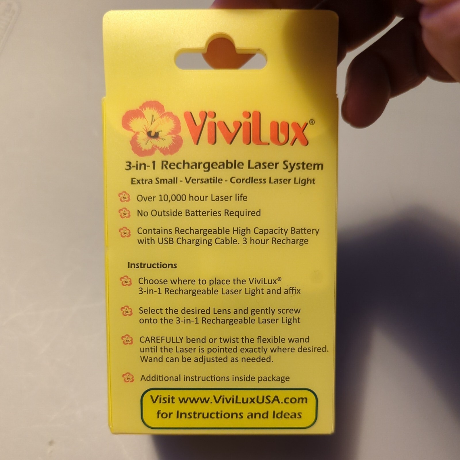 ViviLux 3-in-1 Rechargeable RED Laser System with Adjustable Line ...