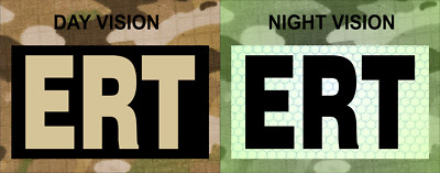 ERT patch 3.5" x2 Tan on IR Magic Black Solas WITH VELCRO® BRAND ...