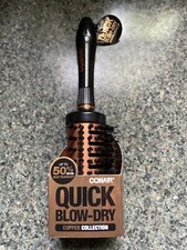 2x Conair Quick Blow Dry Pro Round Hair Brush Copper Collection for ...