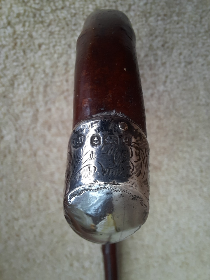 Antique Edwardian Sterling Silver Mounted Walking Cane J Howell & Co ...