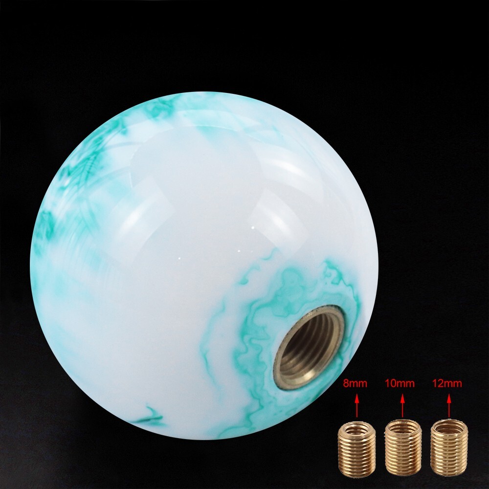Universal JDM Pearl White/Teal Star Ball Shift Knob Manual Gear Shifter m8-10-12 | eBay