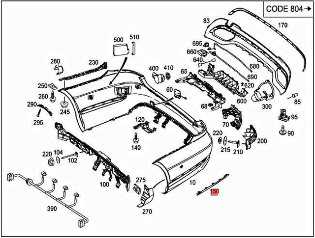 Mercedes-Benz 2128852121 Genuine OEM Factory Original Chrome Strip for ...
