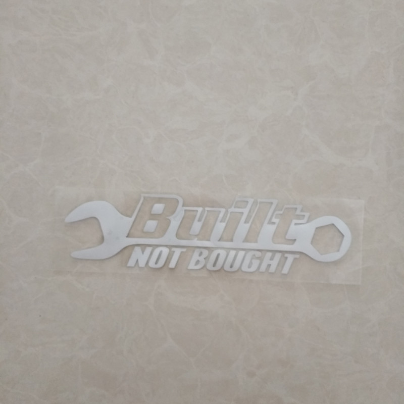 Funny Built Not Bought SILVER Reflective Car Sticker Decal For JDM ...