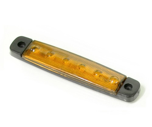 1x Amber 6 LED Side Marker Indicator Lights Lamps 24V For Scania Daf ...