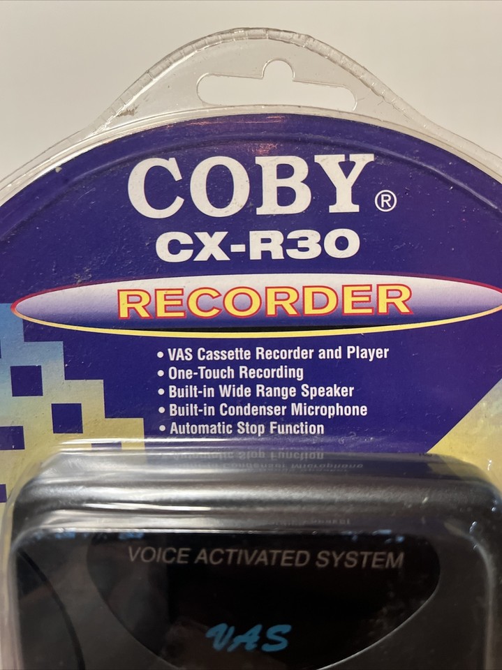 Coby CX-R30 Voice Activated Cassette Tape Recorder VAS Brand New Sealed ...