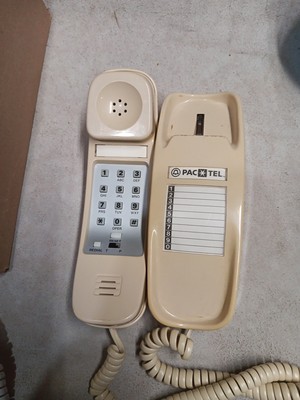Vintage Bell Telephone Pac Tel Desk Home Phone PacTel Almond UNTESTED ...
