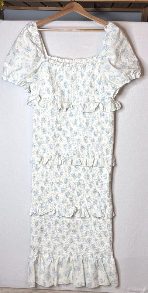 Mable x Worth Collective Ada Tiered Ruffle Maxi Dress Sz 3X Bump ...