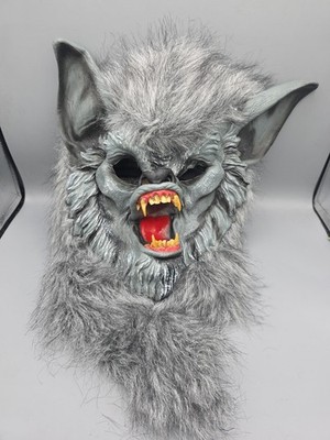 REALISTIC WEREWOLF / Rabid Wolf HALLOWEEN MASK ADULT GRAY Costume | eBay