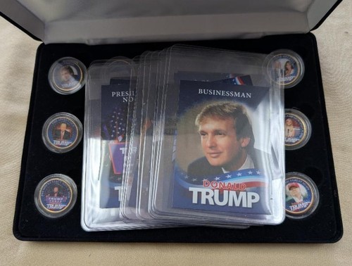 Donald Trump 45 Collectible Trading Cards & Medal Collection (Merrick ...