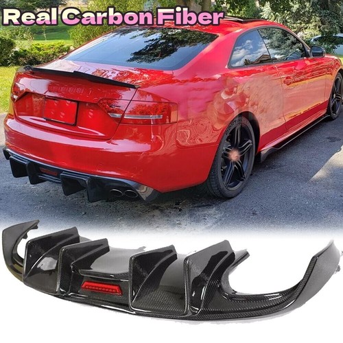 For AUDI S5 B8 A5 S-LINE 2Door 09-11 CARBON FIBER Rear Bumper Diffuser ...
