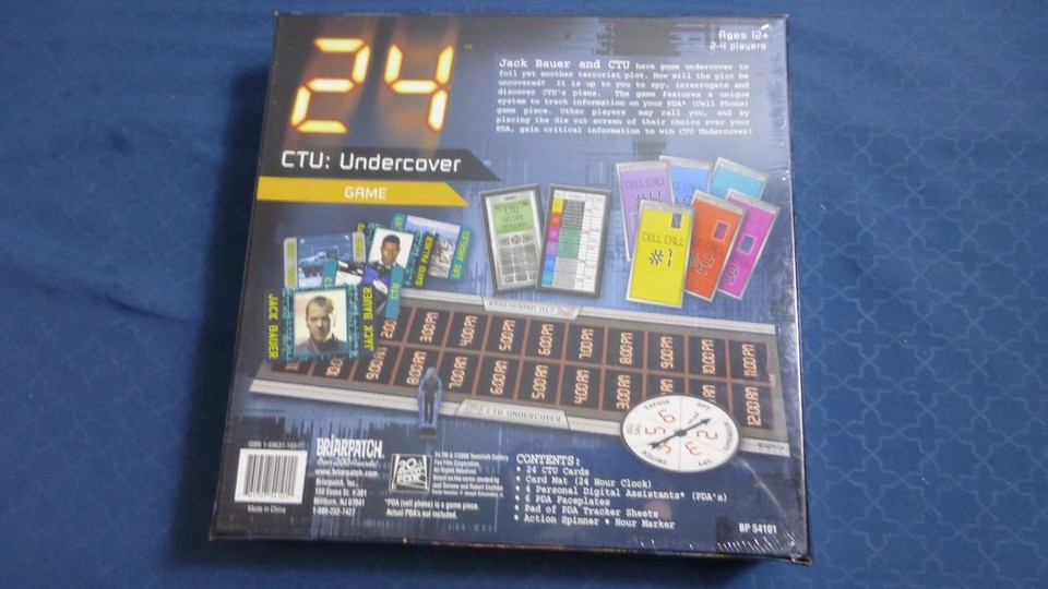 24 CTU Undercover Board Game Jack Bauer Sealed Complete Kiefer ...