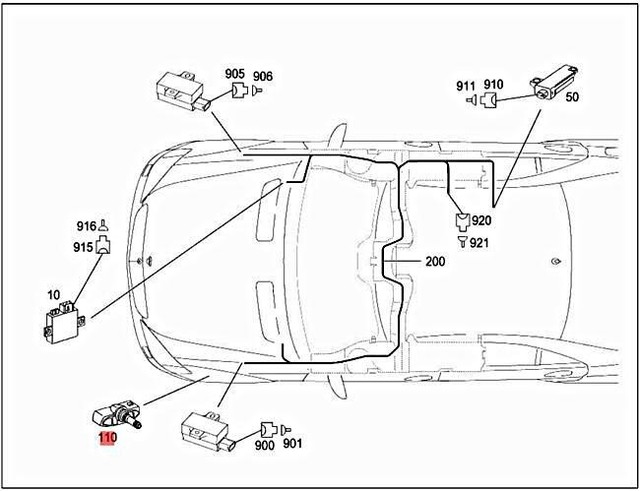 Genuine MERCEDES Smart BBDC W242 Tire Pressure Sensor 0009054100 for ...