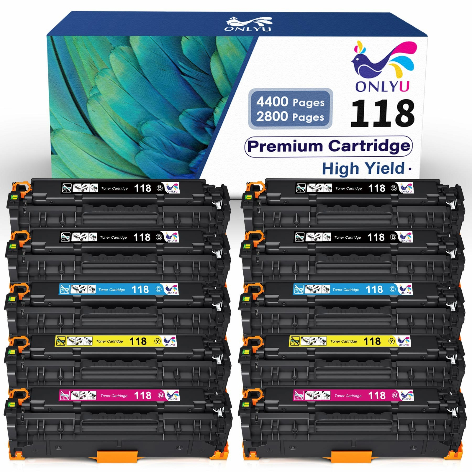 10PK H.Y Color Toner 2-Set Fits Canon 118 CRG-118 ImageClass MF8350cdn ...