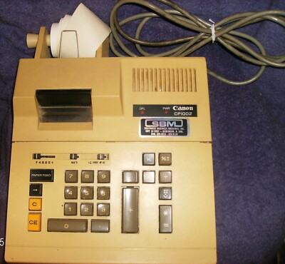 ELECTRIC ADDING MACHINE CANON CP1002 WORKS GREAT 10" WIDE 14" DEEP 4 ...