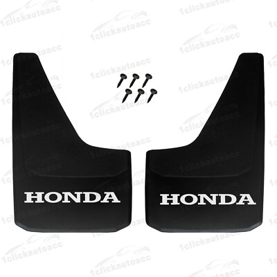 Universal Mud Flaps FITS HONDA Style Splash Guards With WHITE Letters ...