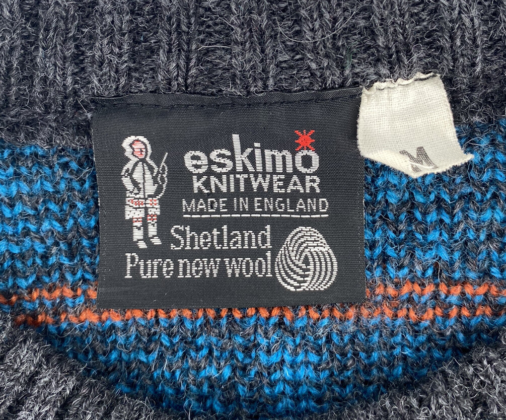Vintage Eskimo Knitwear Pure New Wool Sweater Size M … - Gem