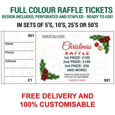 1000 PRINTED PERSONALISED RAFFLE PRIZE DRAW TICKETS, EVENTS | eBay