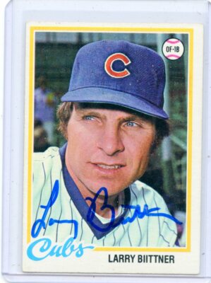 1978 TOPPS #346 LARRY BIITTNER AUTOGRAPH AUTO CHICAGO CUBS 080119 | eBay