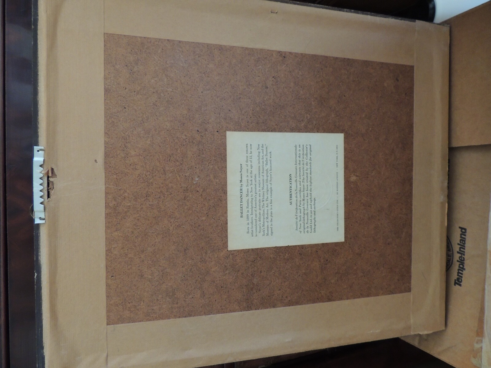 M. Soyer Young Dancer Lithograph framed authenticated – La Paz County ...