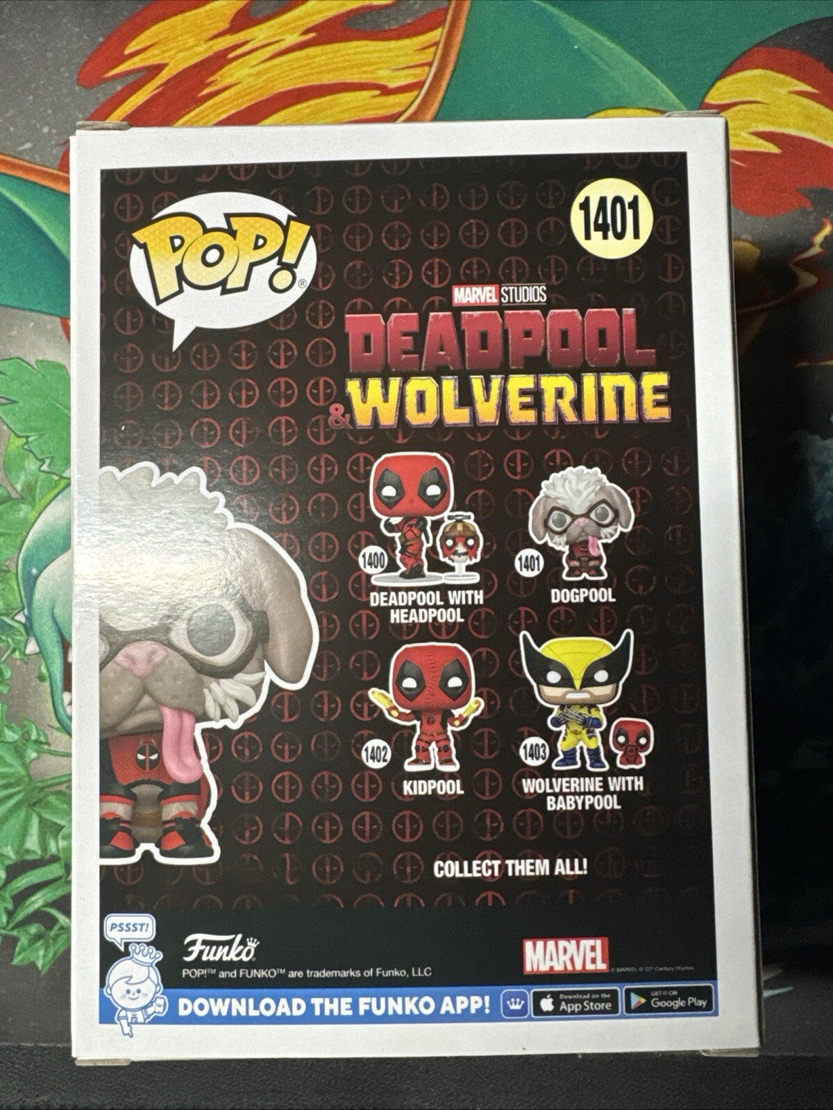 NEW! Funko Pop! Marvel Deadpool & Wolverine Dogpool #1401 W/ Protector ...