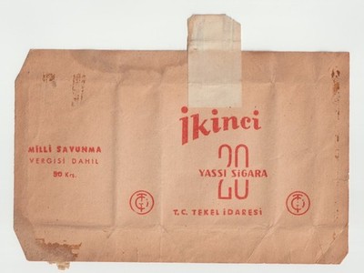 VINTAGE TURKISH TEKEL CIGARETTE Packet Paper WW2 Era "İKİNCİ" Tobacco ...