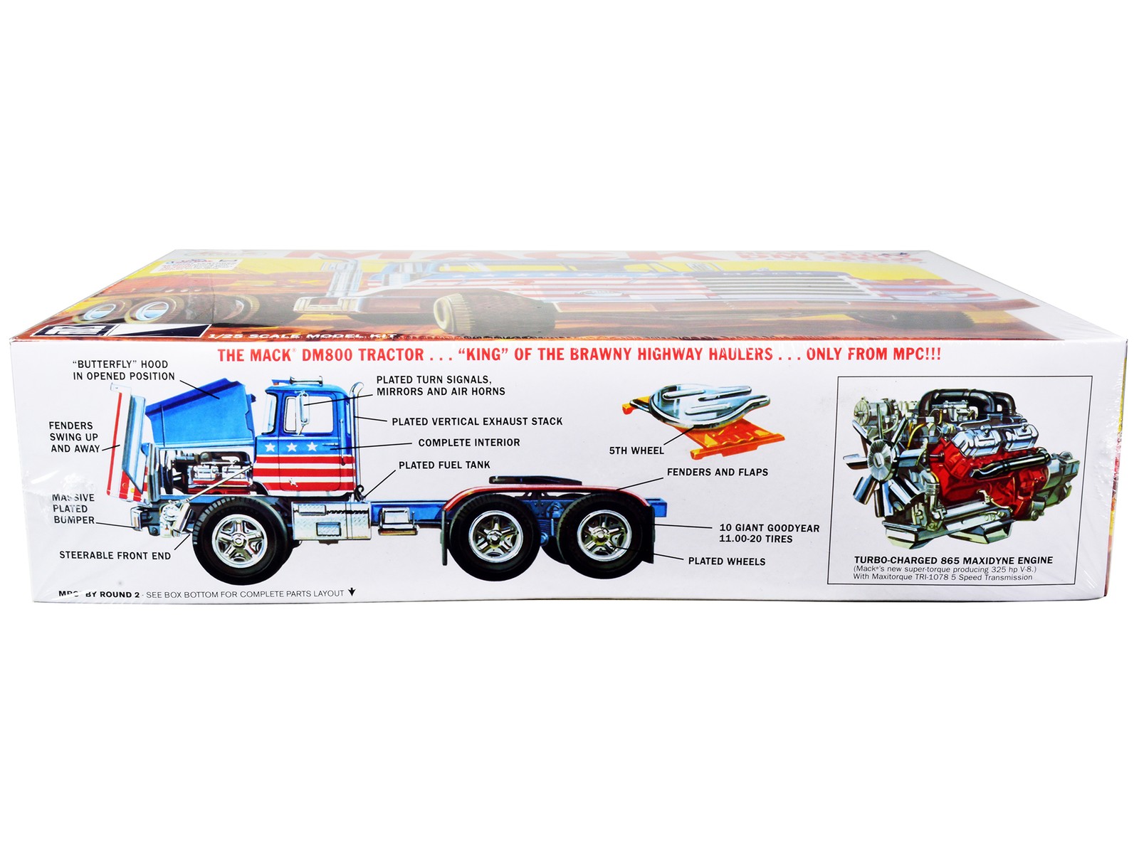 MPC MPC899 Skill 3 Model Kit Mack DM 800 Semi Tractor Truck 1/25 Scale ...
