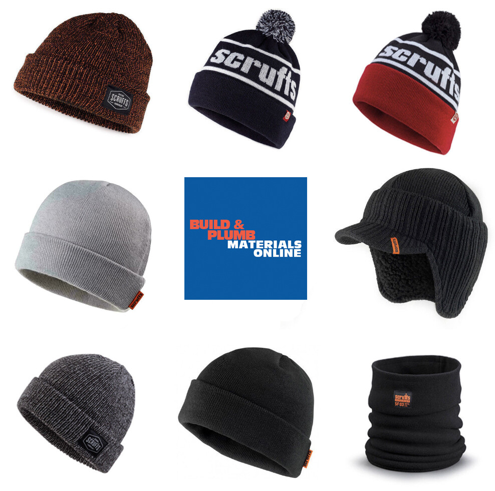 Scruff Mens Vintage Bobble/Beanie Hat | Thermal Winter Wooly Work Hat ...