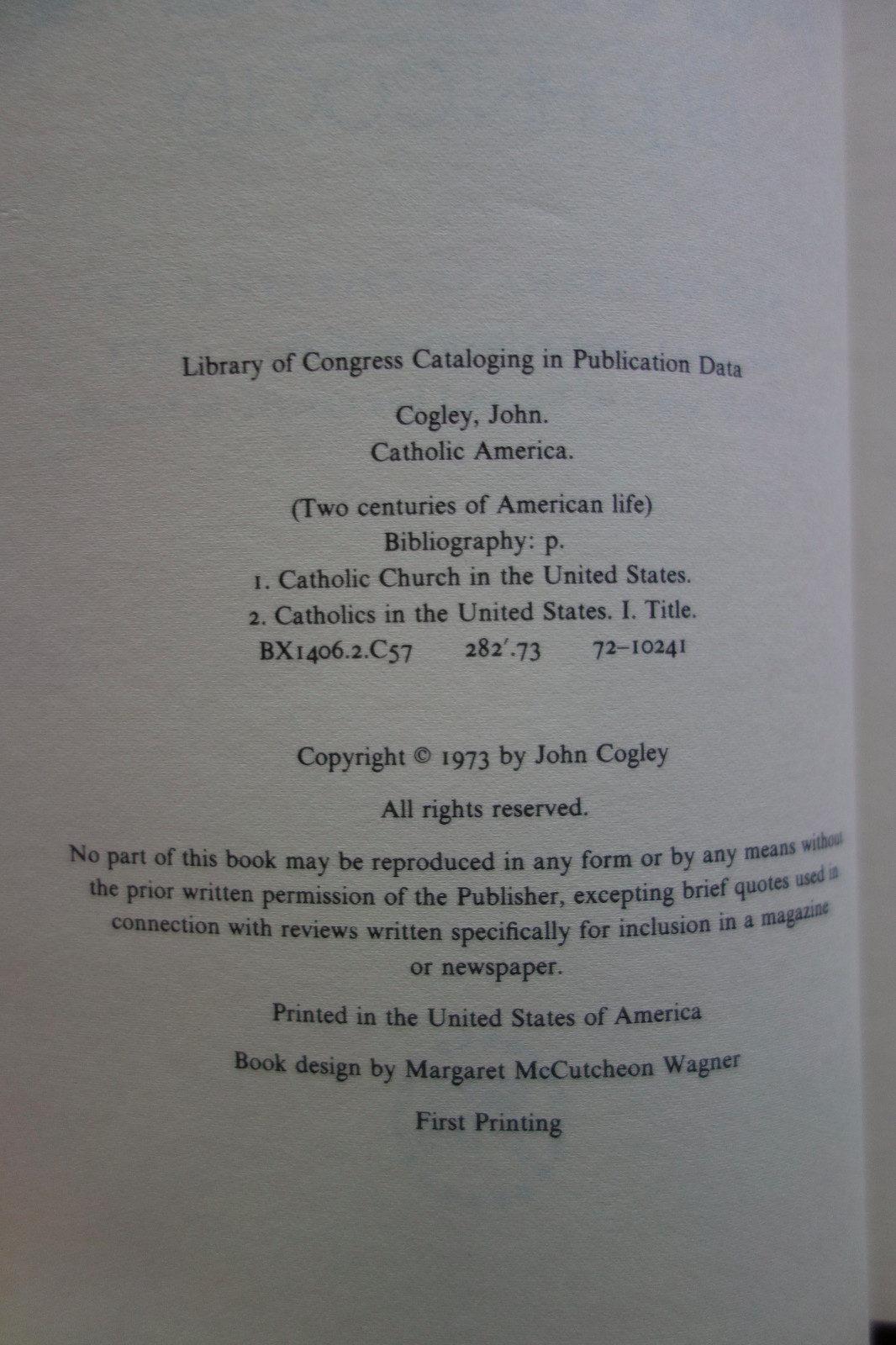John Cogley: Catholic America 1973 First Edition | eBay