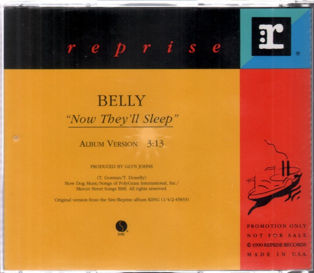 Belly Now They'll Sleep CD USA Reprise 1995 album version promo with ...