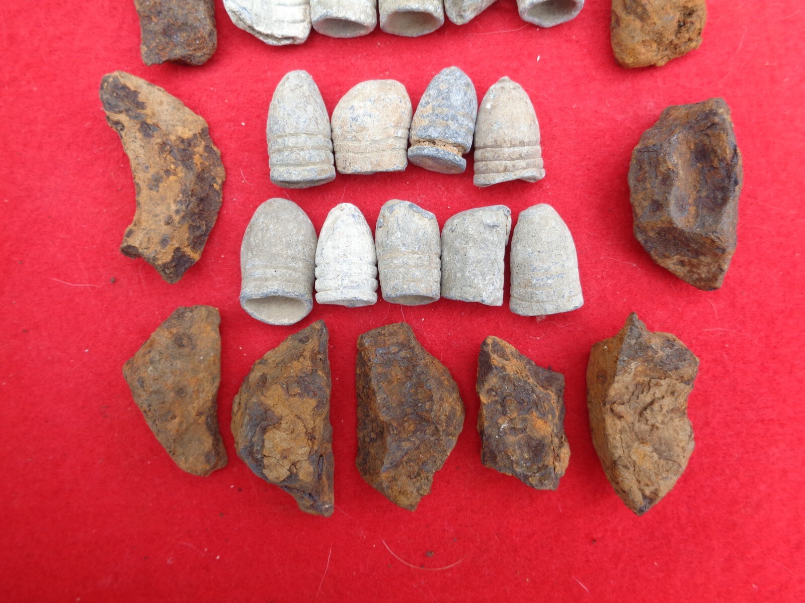 Civil War Exploded Artillery Fragments and Bullets Chattanooga ...