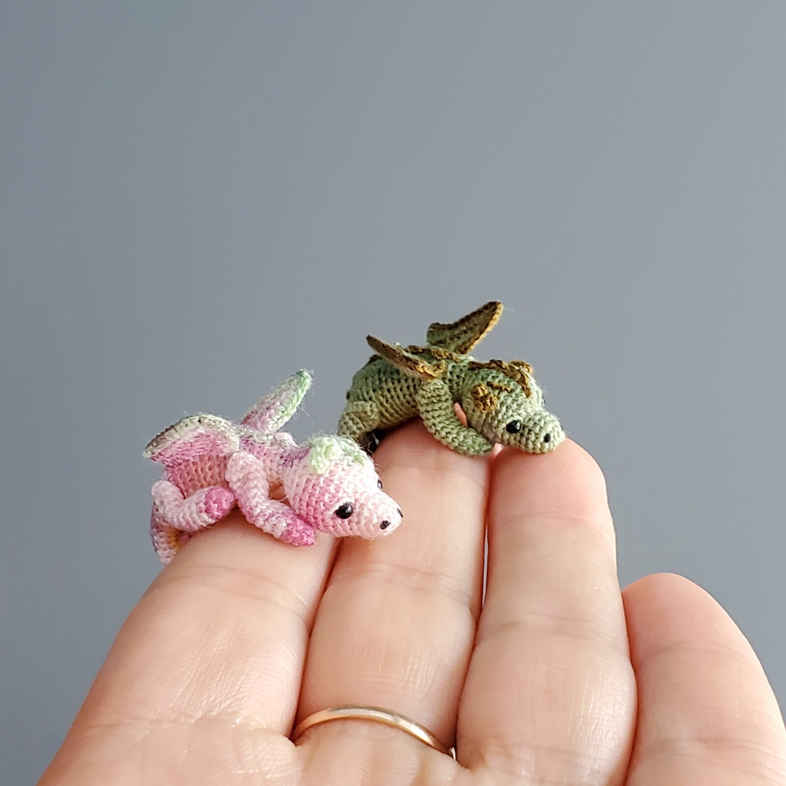 Custom extremely micro Dragon Ring. Dollhouse miniature. Microtoysby ...
