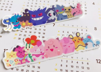 Pokemon Ghost Fairy Type Starter Vinyl Sticker Waterproof Vinyl | eBay