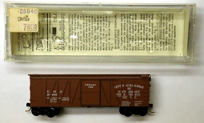 MTL Micro-Trains 28040 New Jersey Central CNJ 17239 40 foot wood boxcar ...