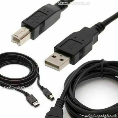 USB PRINTER LEAD/CABLE FOR HP ENVY 7640 & 5540/ DESKJET 2630/ OfficeJet ...