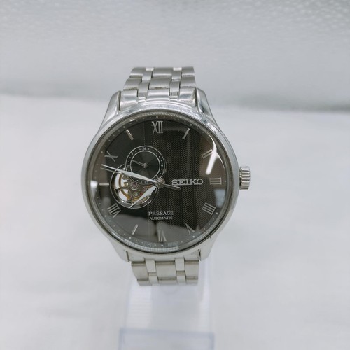 Seiko Presage 4R39-00W0 Open heart St.Steel Blk Slv 24j Automatic Mens ...