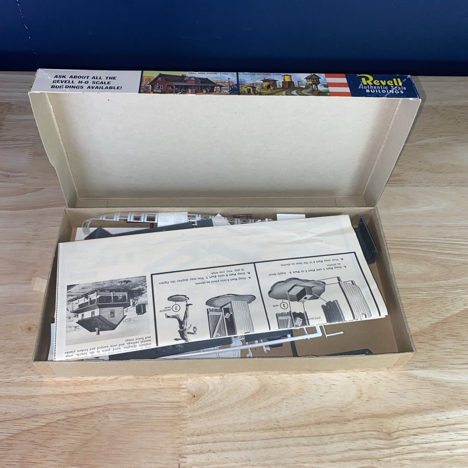 Original Revell HO scale 4 Farm Buildings Kit - Open | eBay