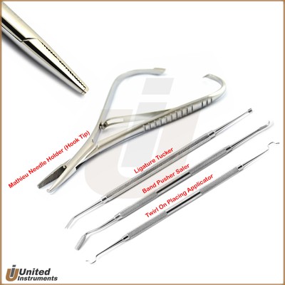 Orthodontic Tools Mathieu Hook Tip Needle Holder Ligature Tying and ...