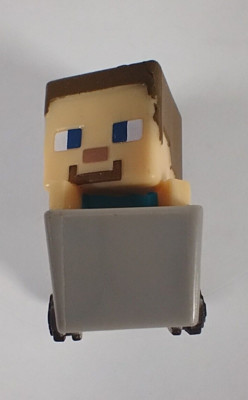 Steve Minecart Minecraft Mini Figure 1" Mini Action Figure Mojang | eBay