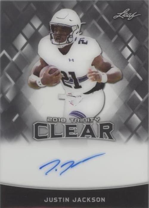 2018 Leaf Trinity - Clear Autographs Justin Jackson #CA-JJ1 (AU, RC ...
