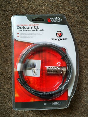 TARGUS DEFCON CL LAPTOP COMBINATION CABLE LOCK - NEW & SEALED | eBay