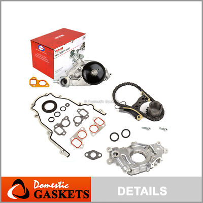 Timing Chain Kit Cover Oil Water Pump 07-14 Cadillac GMC Chevrolet 5.3 ...