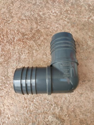2" PVC Insert Hose Barb Fitting 90 Degree Elbow | eBay