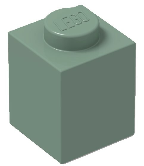 ☀️Lego 1x1 SAND GREEN Brick x 100 Stud Part Piece Bulk Lot Legos # 3005 ...