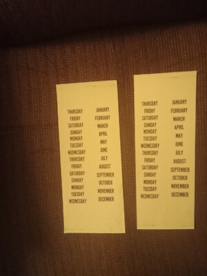 2 Sets Of Ithaca Calendar Clock Calendar Roll Paper Enough For 2 Clocks ...