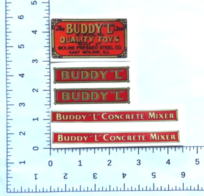 Buddy L Concrete mixer WATER SLIDE DECAL SET W/TRACKING | eBay