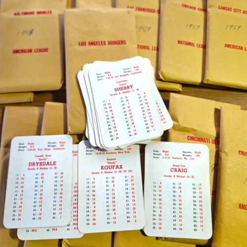 complete set 16 team APBA baseball stat cards tabletop game original NR ...