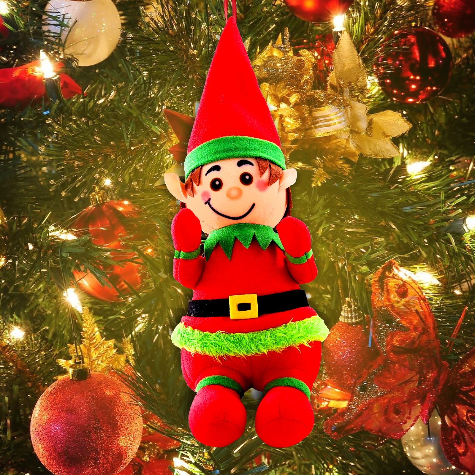 Farting Elf 8 Inch Christmas Tree Ornament-Deck the Halls-Funny Gag ...
