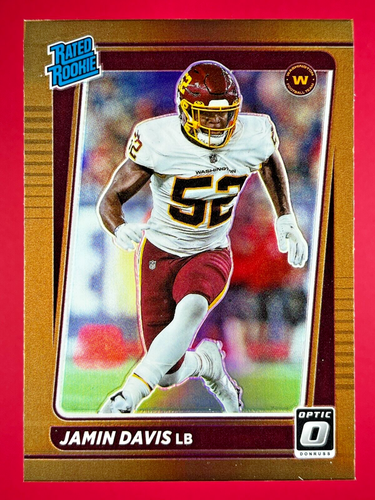 2021 Donruss Optic Jamin Davis #247 RC Rated Rookie BRONZE Washington ...